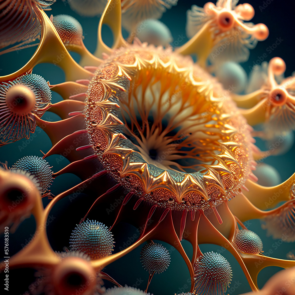 This close-up image under a microscope showcases the artistic beauty of ...