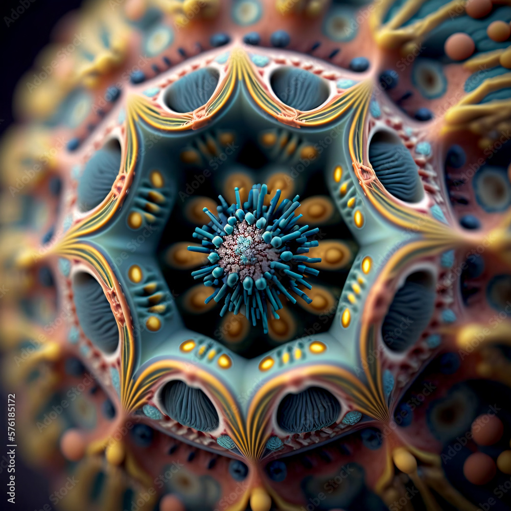 This close-up image under a microscope showcases the artistic beauty of ...