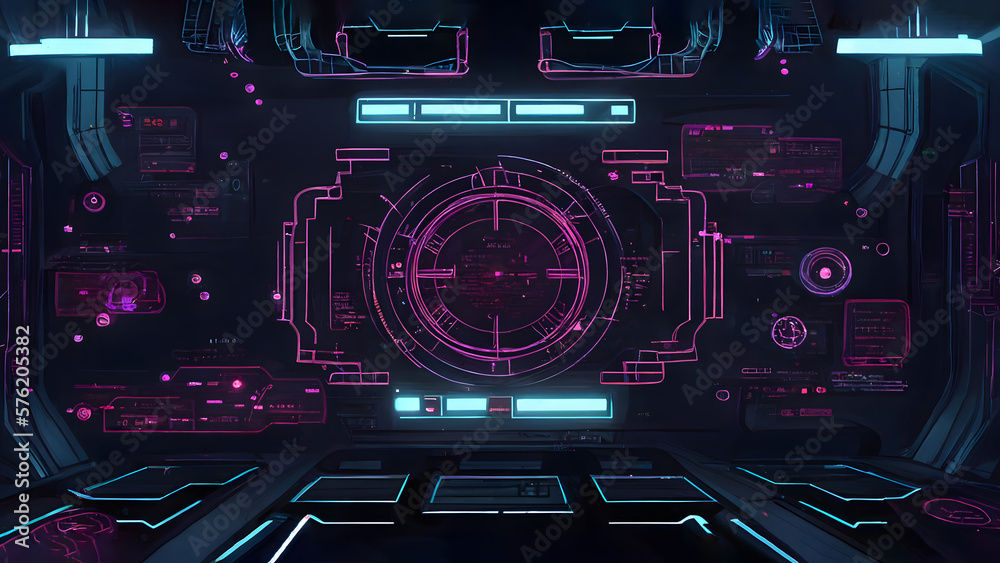 Futuristic touch screen user interface HUD frames Cyberpunk HUD square ...