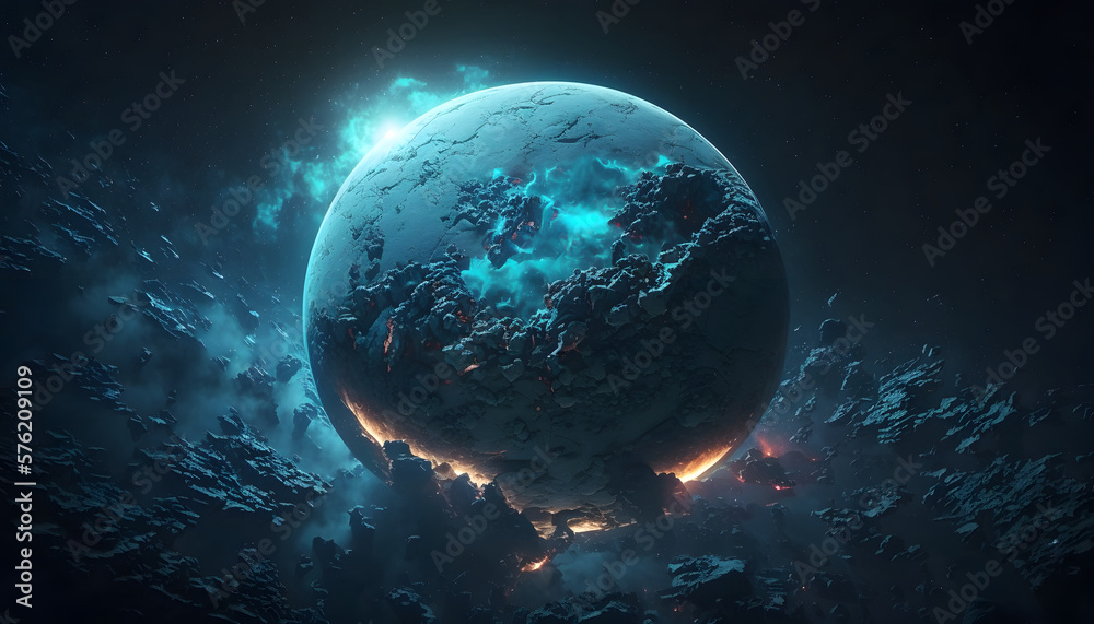 asteroids were going to hit Earth, Planet Earth curvature—aerial view ...