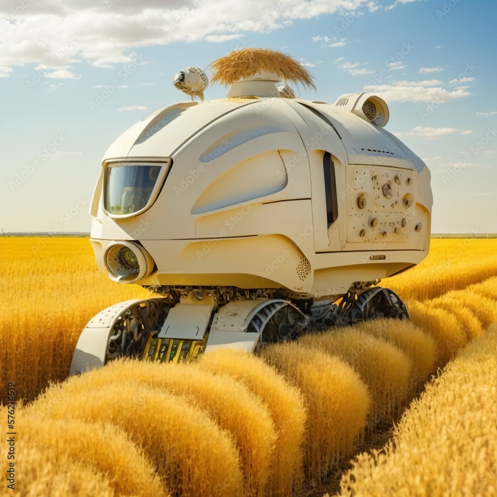 harvesting robot, an autonomous vehicle for management in a grain field ...