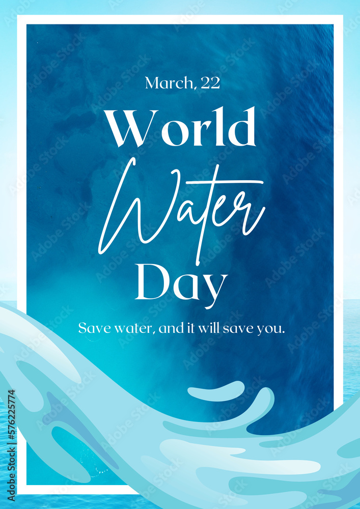 world water day poster save water poster Stock Illustration | Adobe Stock