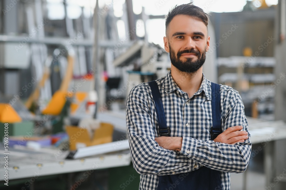 Happy Professional Heavy Industry Engineer Worker Wearing Uniform, and ...