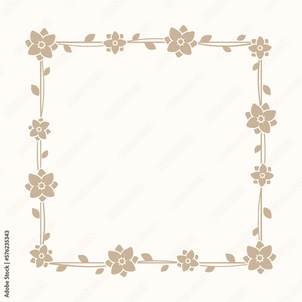 Simple Floral Vector Borders