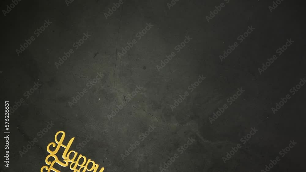 Dad text gold shiny letters on black concrete background, Happy Father ...