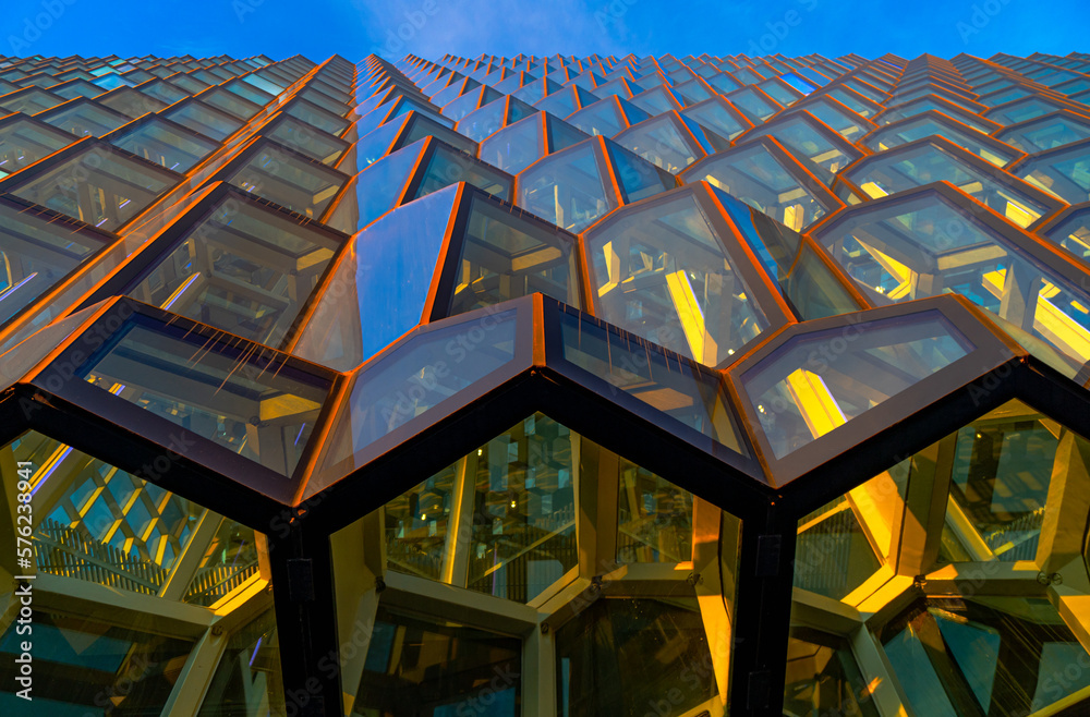 Detail from below looking upwards from above of the avant-garde ...