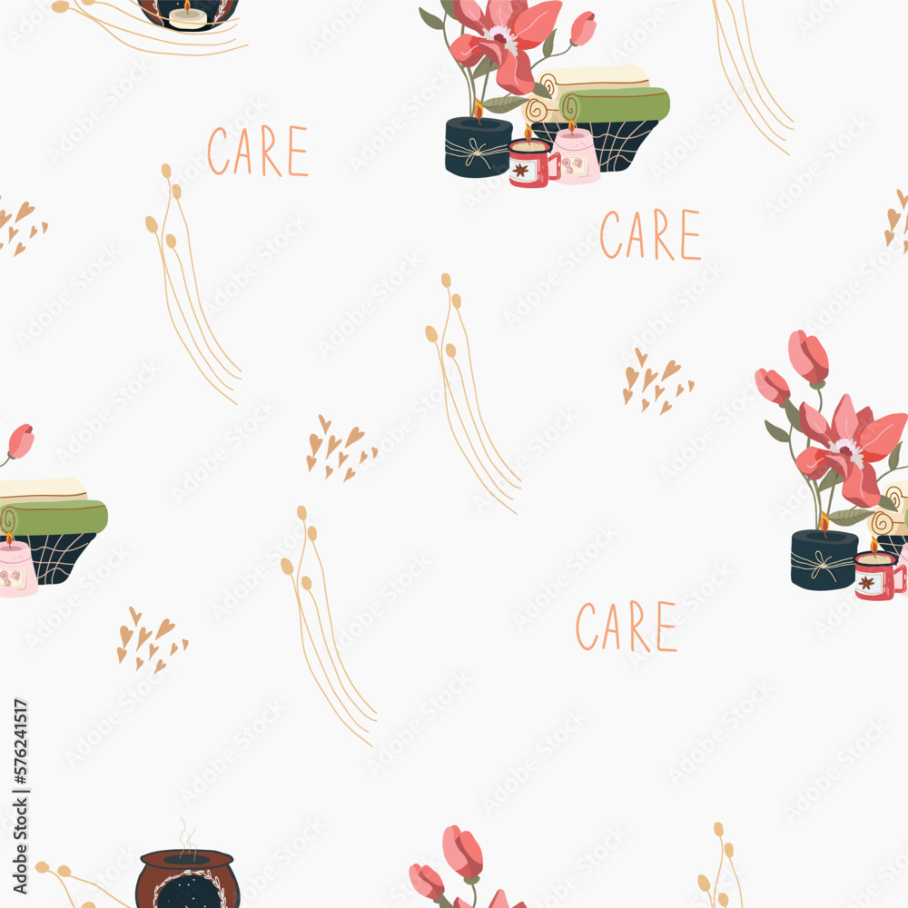 Seamless pattern, digital paper, wrapping paper on the theme of ...