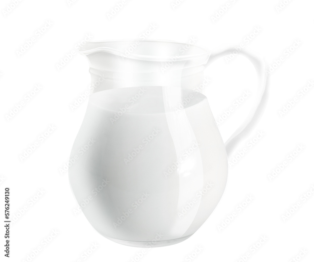 Milk jug of fresh milk isolated on transparent background. Pro PNG ...