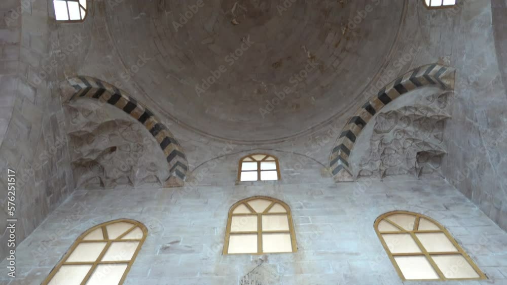 Arabic inscriptions written with extraordinary stonework on the door ...