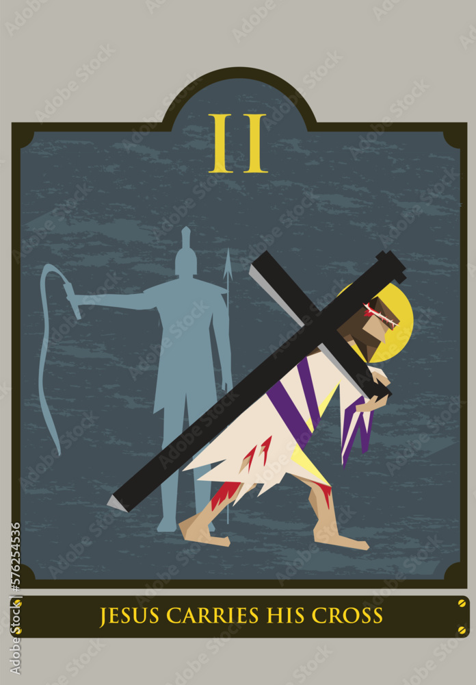 2nd Station. The Way of the Cross or via Crucis. Traditional Version ...