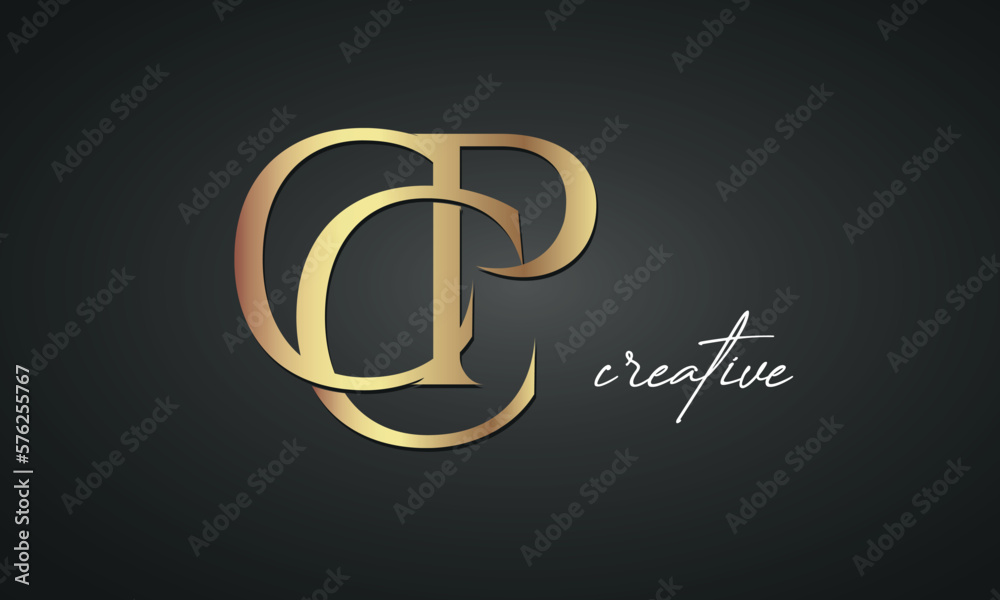 luxury letters CCP golden logo icon premium monogram, creative royal ...