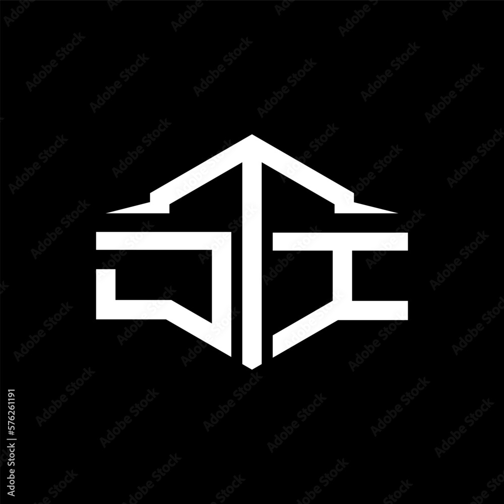 DTI Unique abstract monogram geometric vector logo design. DTI creative ...
