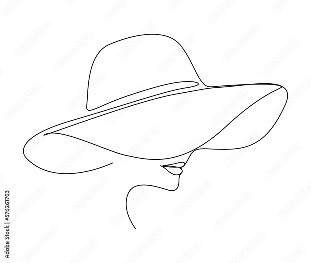 Ladies Hat Drawings Illustrations