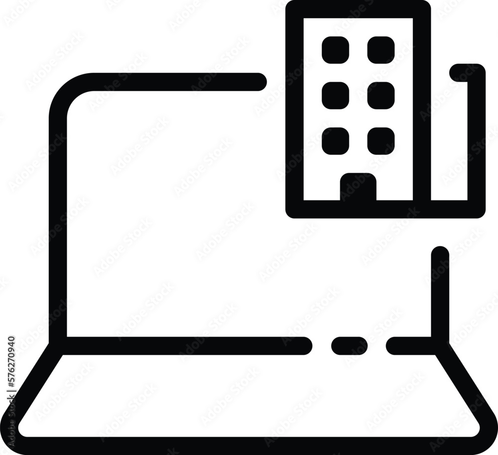 Virtual Office Icon Vector: An icon vector that represents a virtual ...