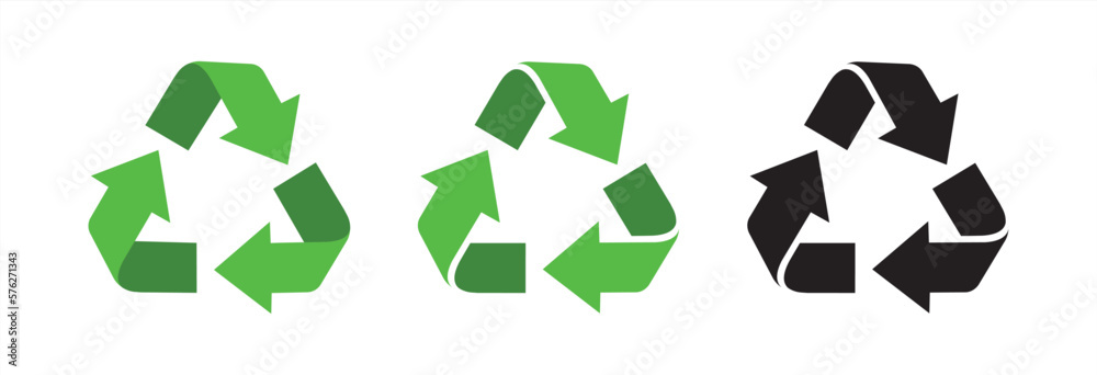 set of recycling icons. recycle logo symbol. vector illustration 10 eps ...