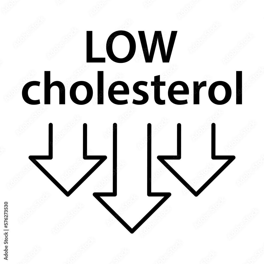 Low cholesterol icon vector heart care cardiology sign dietary low-cal ...