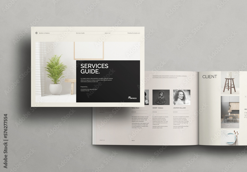 Servicesand Pricing Guide Layout Stock Template | Adobe Stock