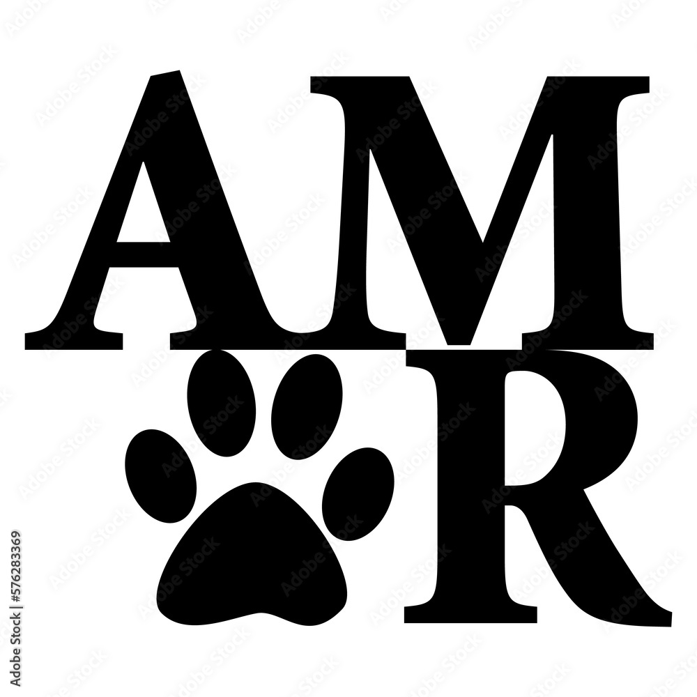 Logo pet friendly. Letras de la palabra amor en español en texto ...