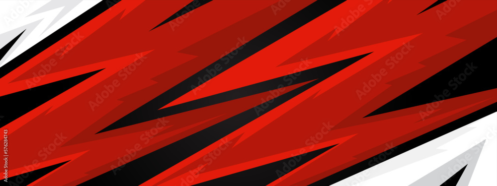 Stylish red sports banner background design เวกเตอร์สต็อก | Adobe Stock