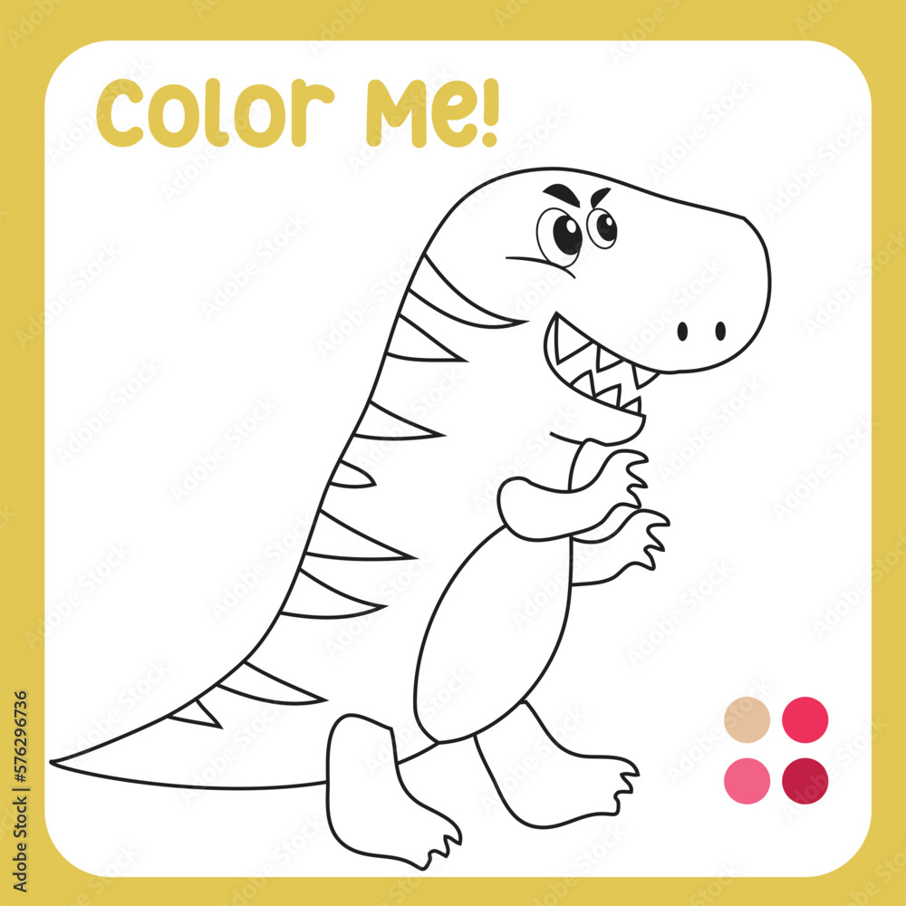 Colour me: Megalosaurs the dino coloring Page Illustration. colouring ...