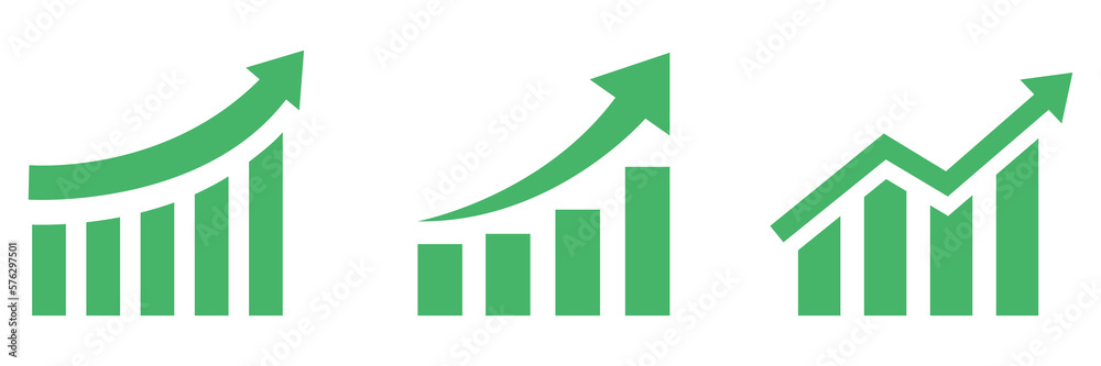 green graph with arrow going upside, financial success graph, Financial ...