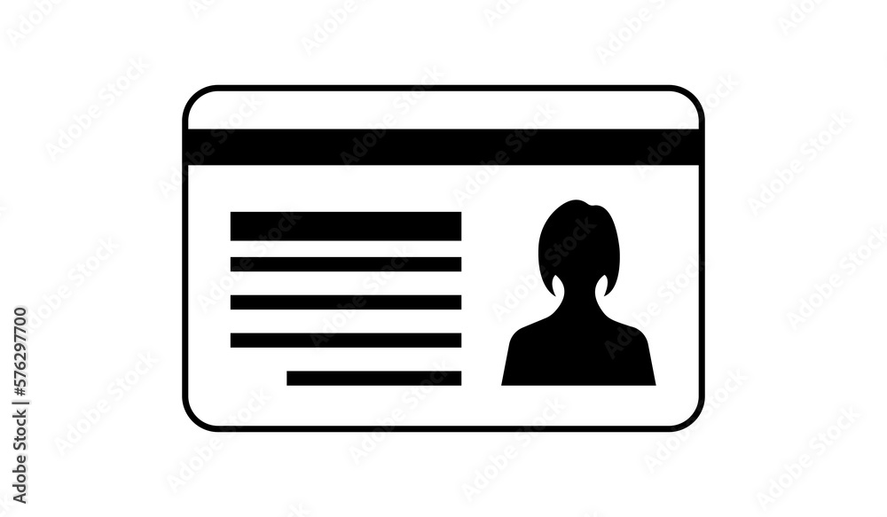 women Identity card set, female Identity verification card, ID card ...