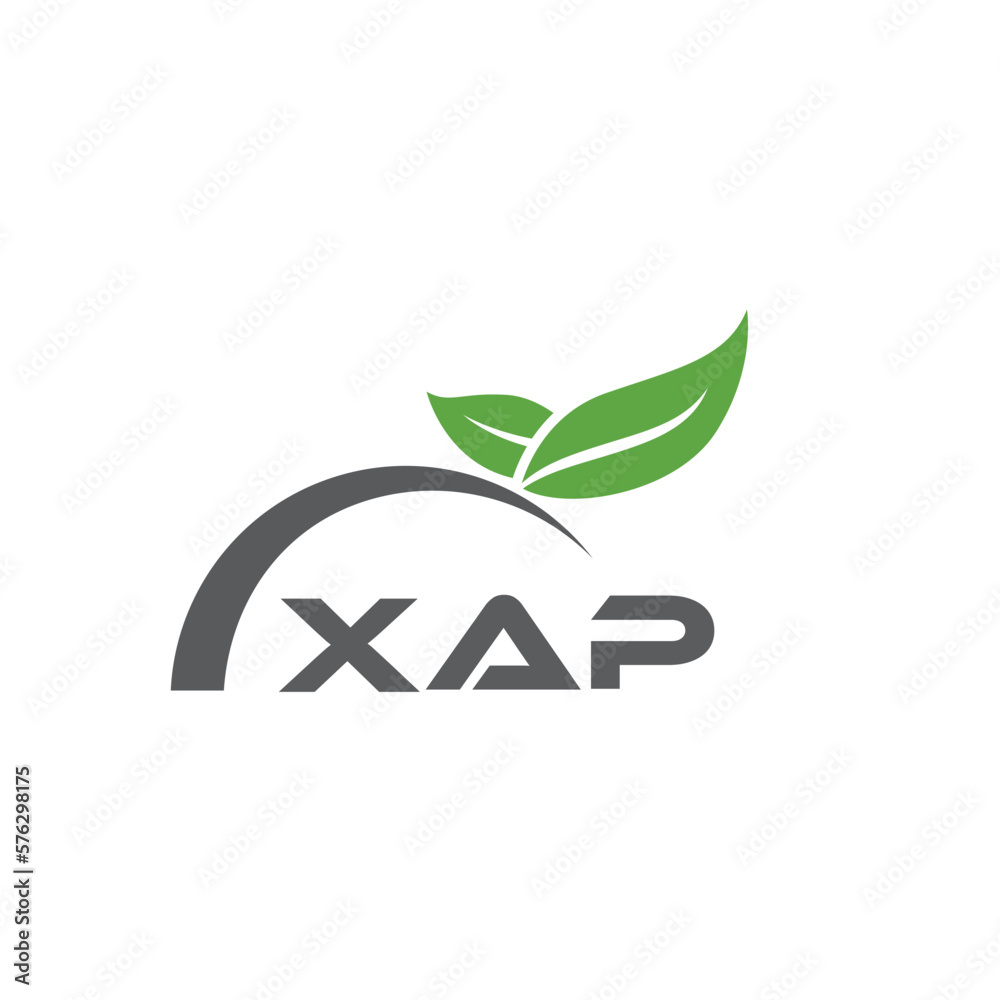 XAP letter nature logo design on white background. XAP creative ...