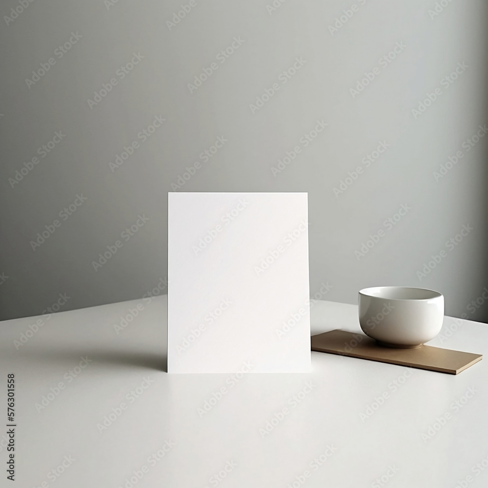 Blank White Card Mockup for Your Customized Design , branding and ...