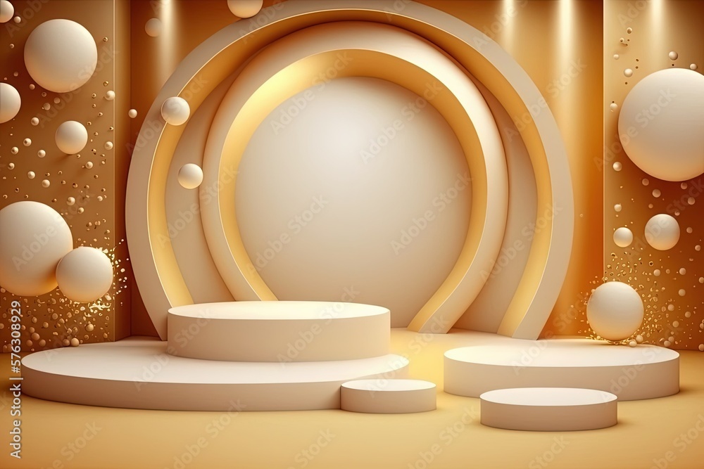 Glowing, golden scene with a glittering gold backdrop. Glamour ...