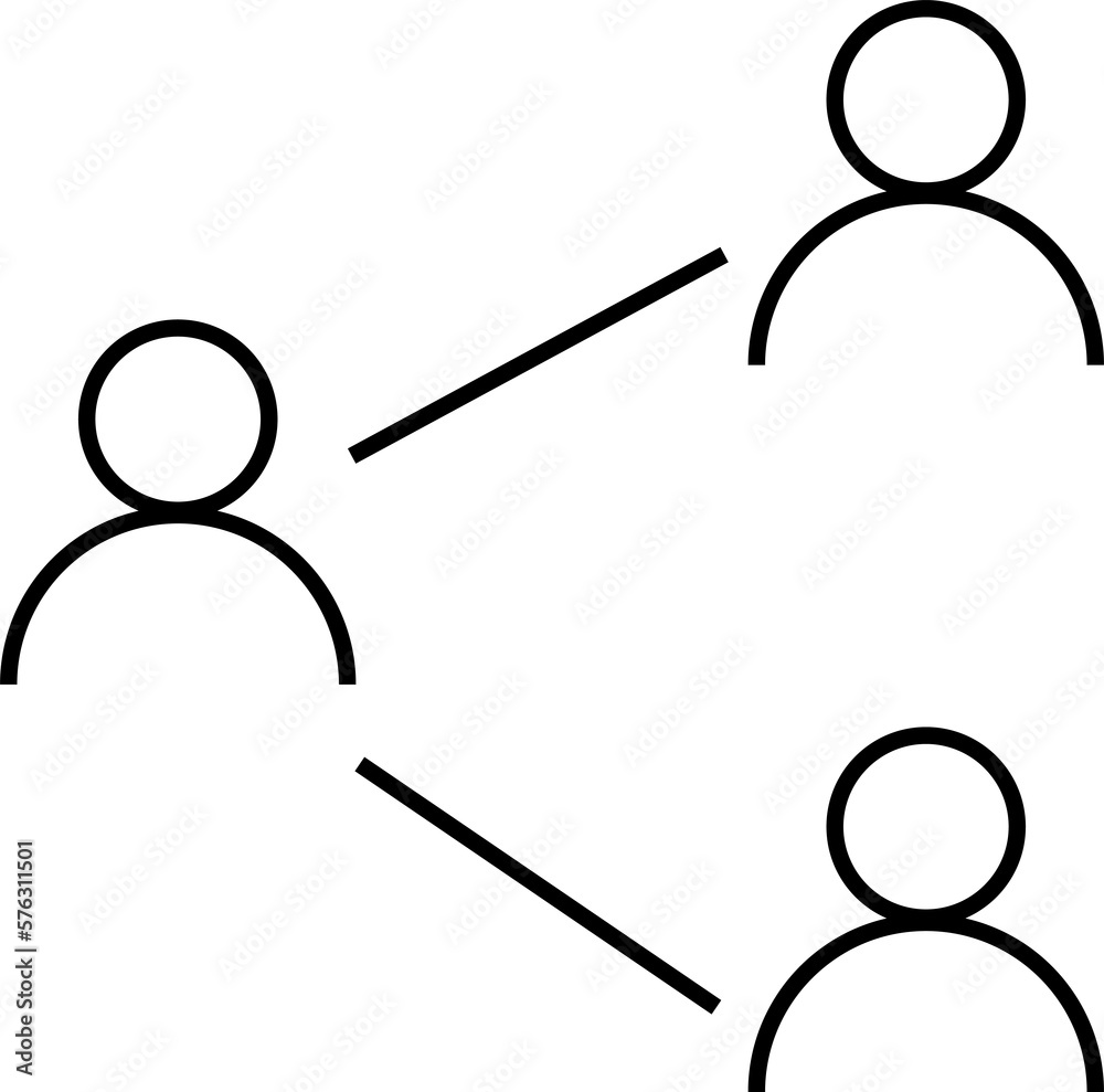 Illustrative pictograms passing from first to second and third, passing ...