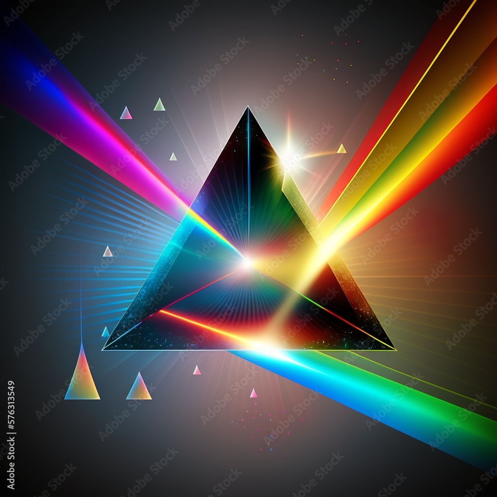 colorful holographic beams of laser light in different shapes red blue ...