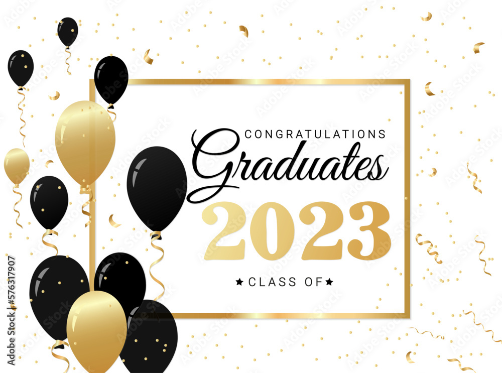 Congratulations graduates greeting card. Class of 2023 graduation ...