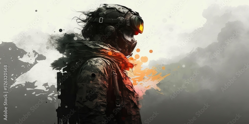 Drawing Military Pilot Uniform Background Generative AI Stock ...