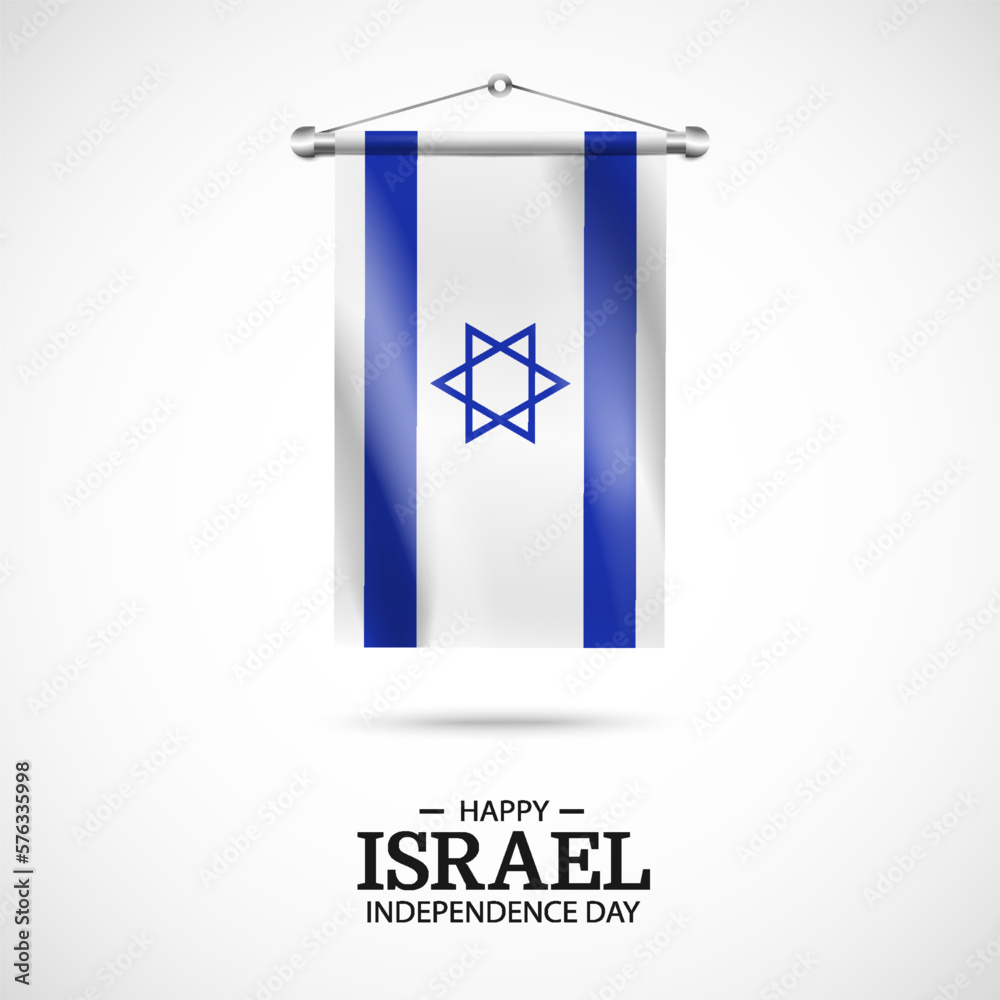 Vector Illustration of Independence Day of Israel. Celebration banner ...