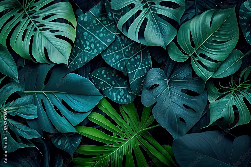 Green Leaves Illustration Wallpaper