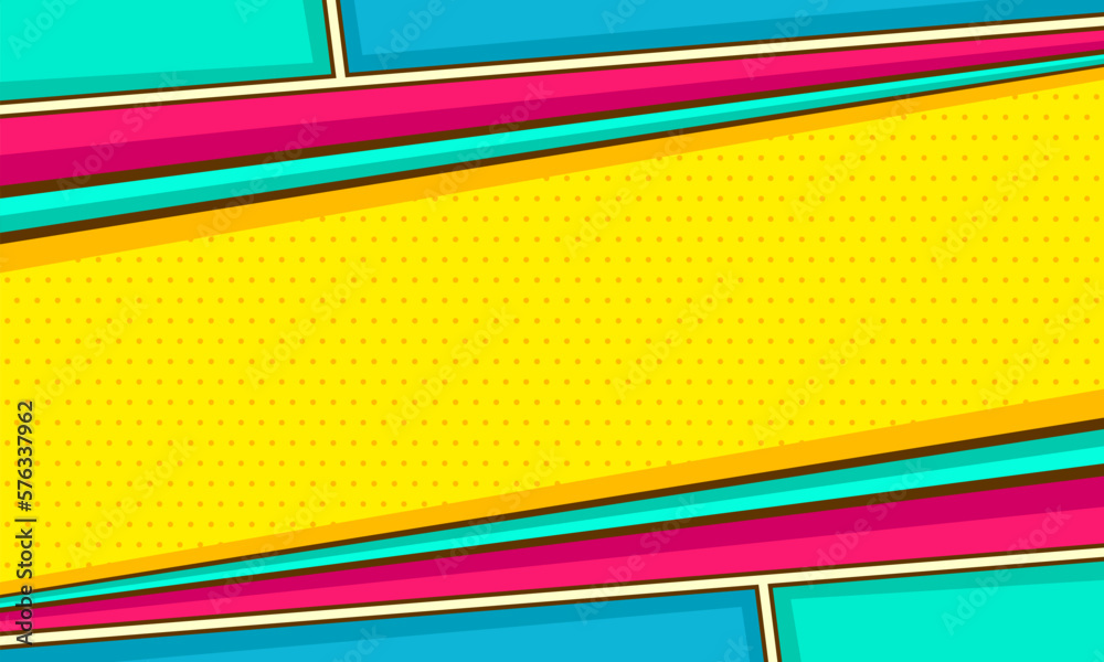 Comic cartoon thumbnail background template design Stock Vector | Adobe ...