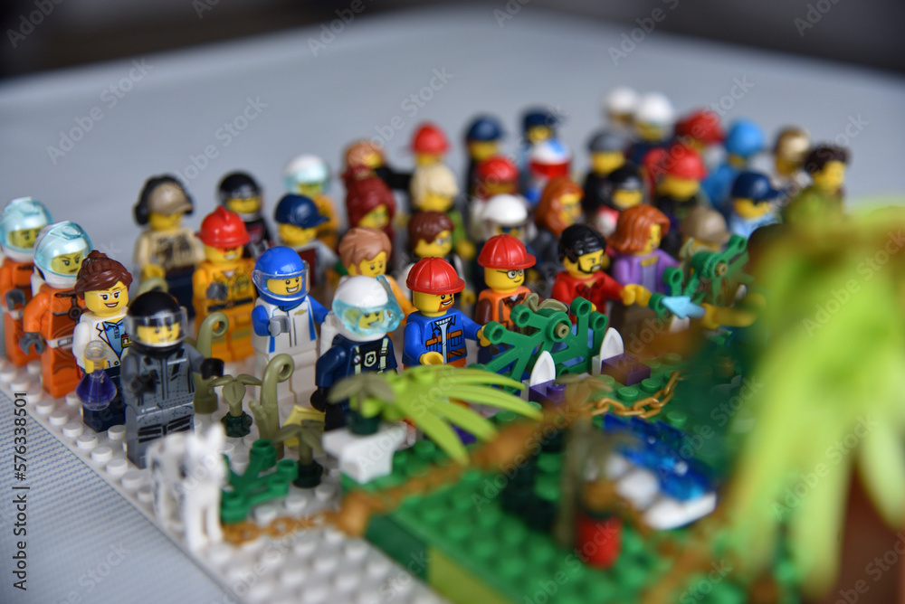 Lego society, diversity - different figurines, different professions ...