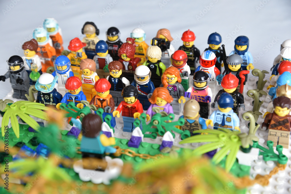 Lego society, diversity - different figurines, different professions ...