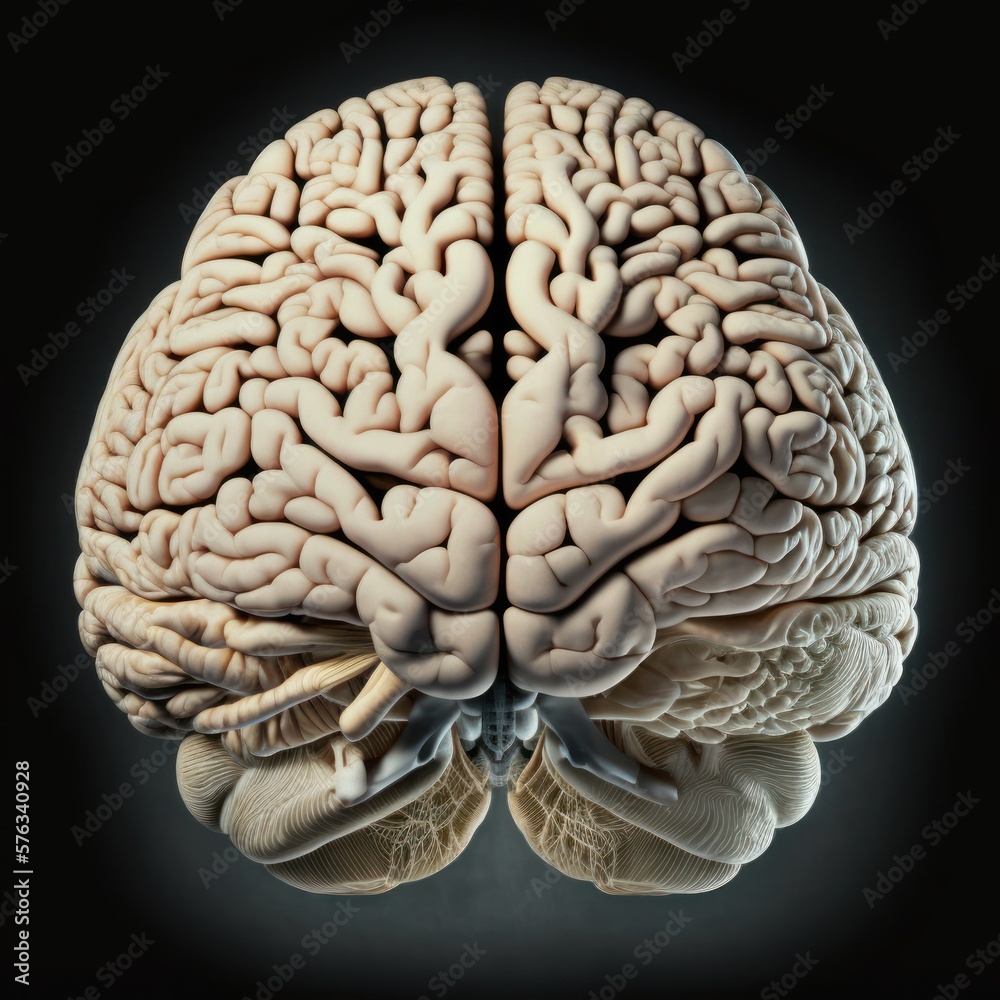 medically accurate illustration of the brain, anatomy brain 3D ...