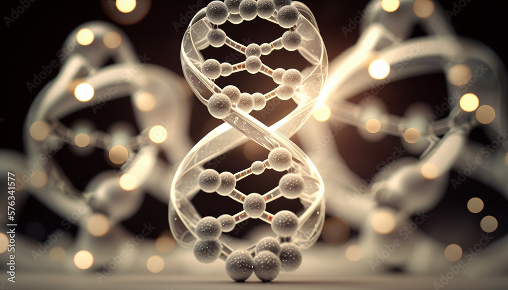 Concept of the evolution of human DNA. Generative ai Stock Illustration ...