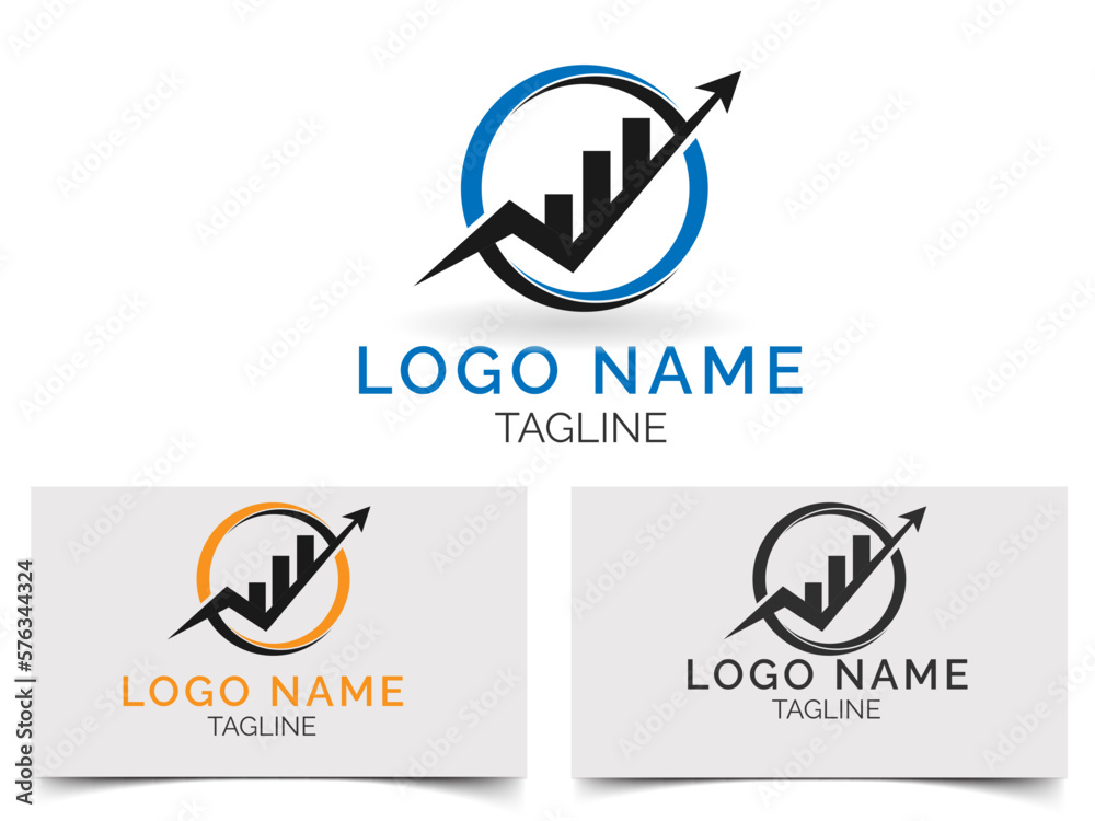 Financial logo design. Level logo. Business. premium. Business ...