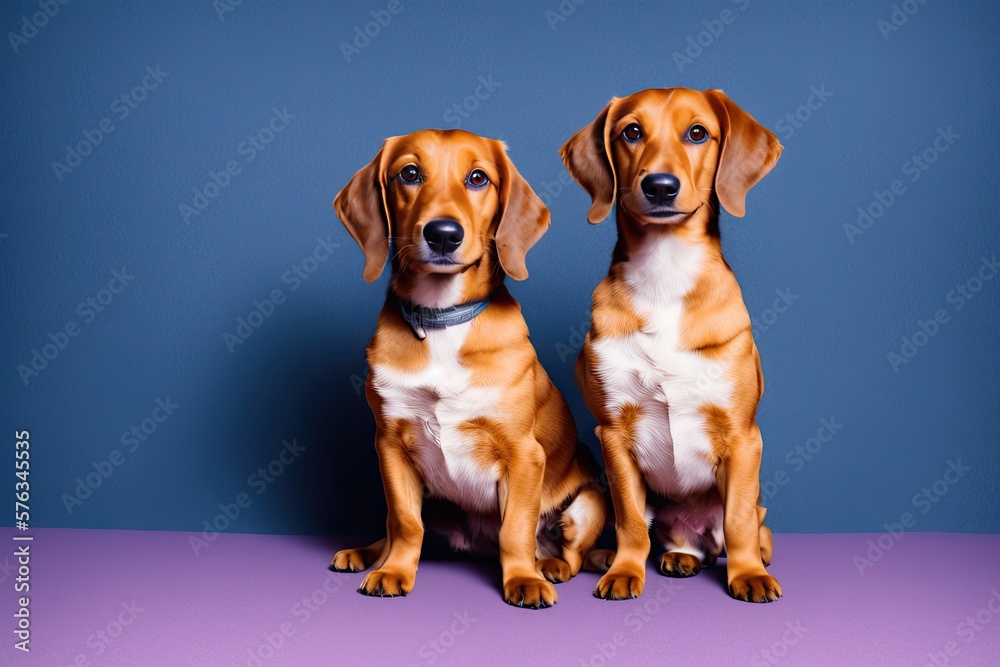 Dachshunds puppy with nature background, generative ai color grading ...