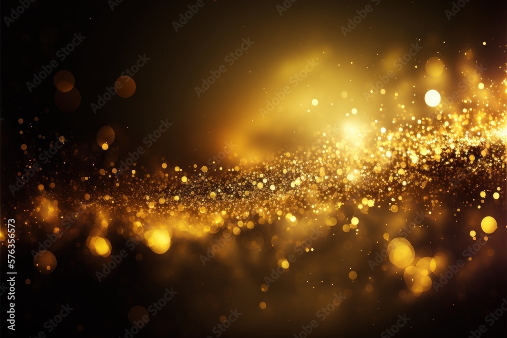 Abstract golden background with blur sparkle gold bokeh light effect ...