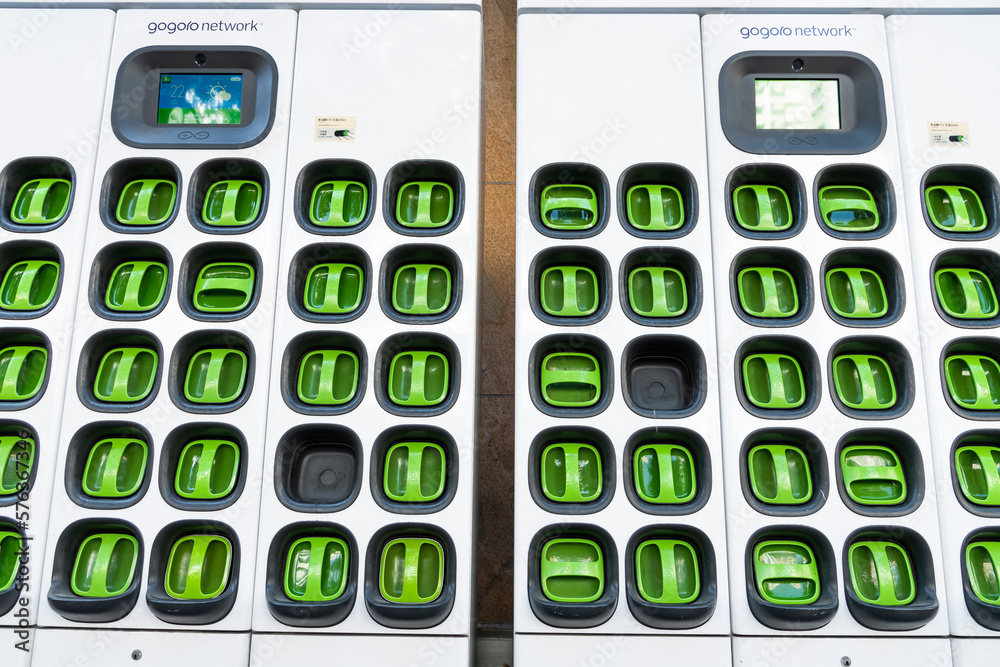 Kaohsiung, Taiwan- February 28, 2023: Taiwanese Gogoro electric vehicle ...
