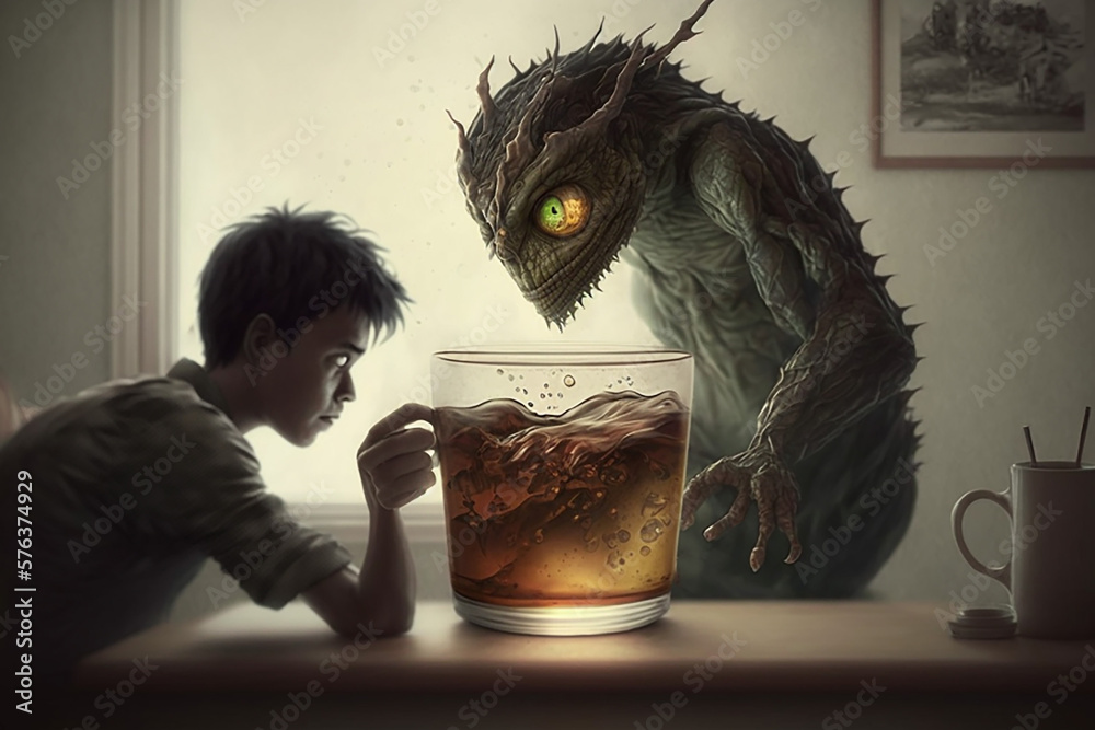 Alien Drink Stock Illustration | Adobe Stock