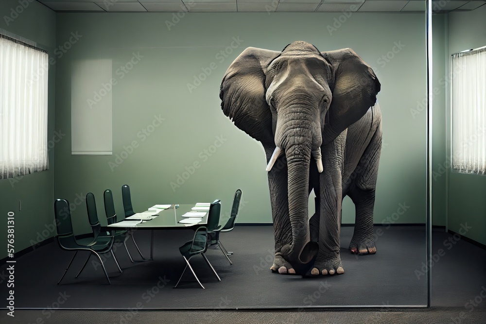 Photo & Art Print The proverbial and literal elephant in the room, generative AI, FrankBoston