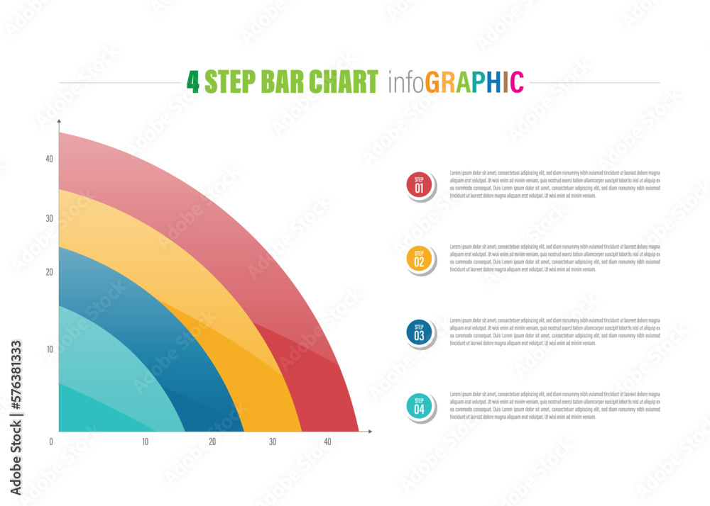 Bar chart infographics with circular pie chart elements. creative ...