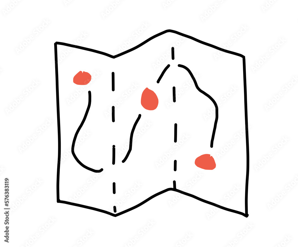 Karte, die den Weg zum Ziel mit den Meilensteinen zeigt Stock Vector ...