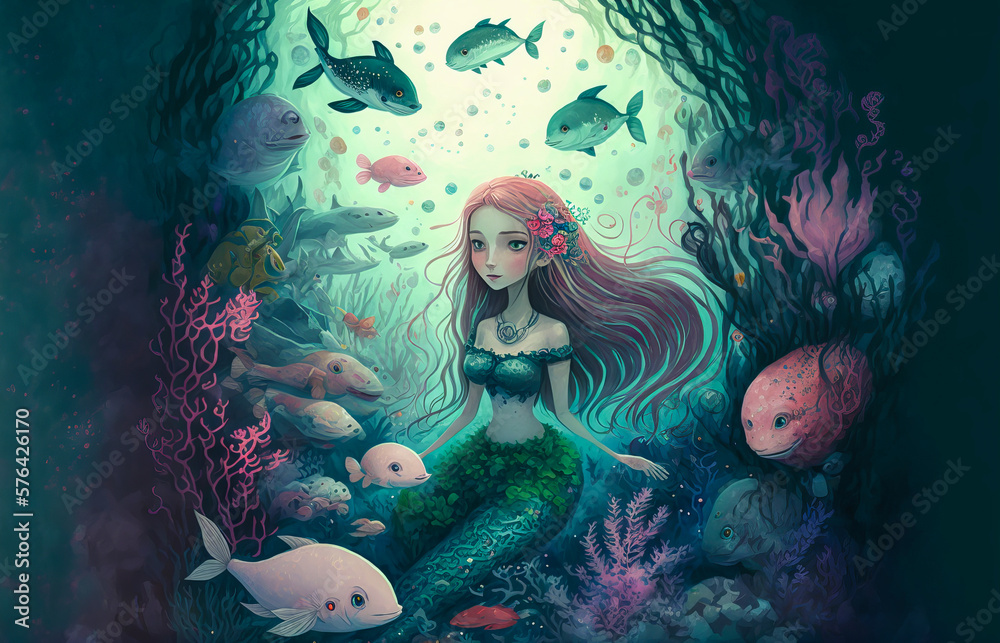 A magical and aquatic image offering a look at a charming little ...
