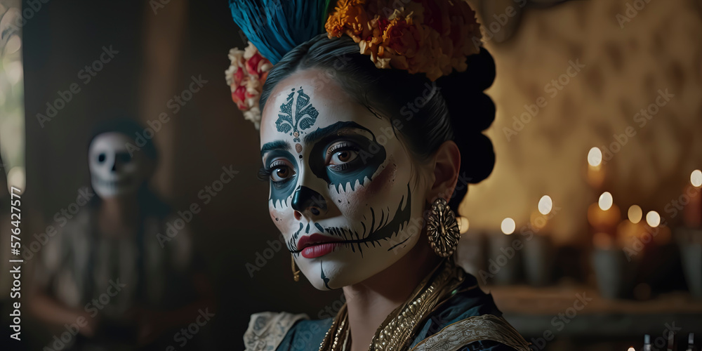 Sugar Skull, Calavera, to celebrate Mexicans Day of the Dead, dia de ...